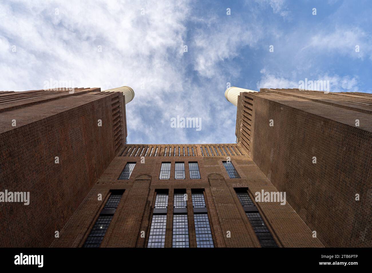 Battersea Power Station in London, shopping mall from factory Stock ...