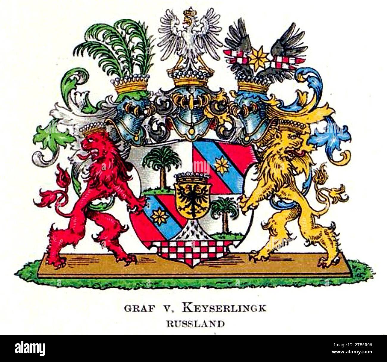 Wappen Keyserlingk Russland Spießen T87 Stock Photo - Alamy