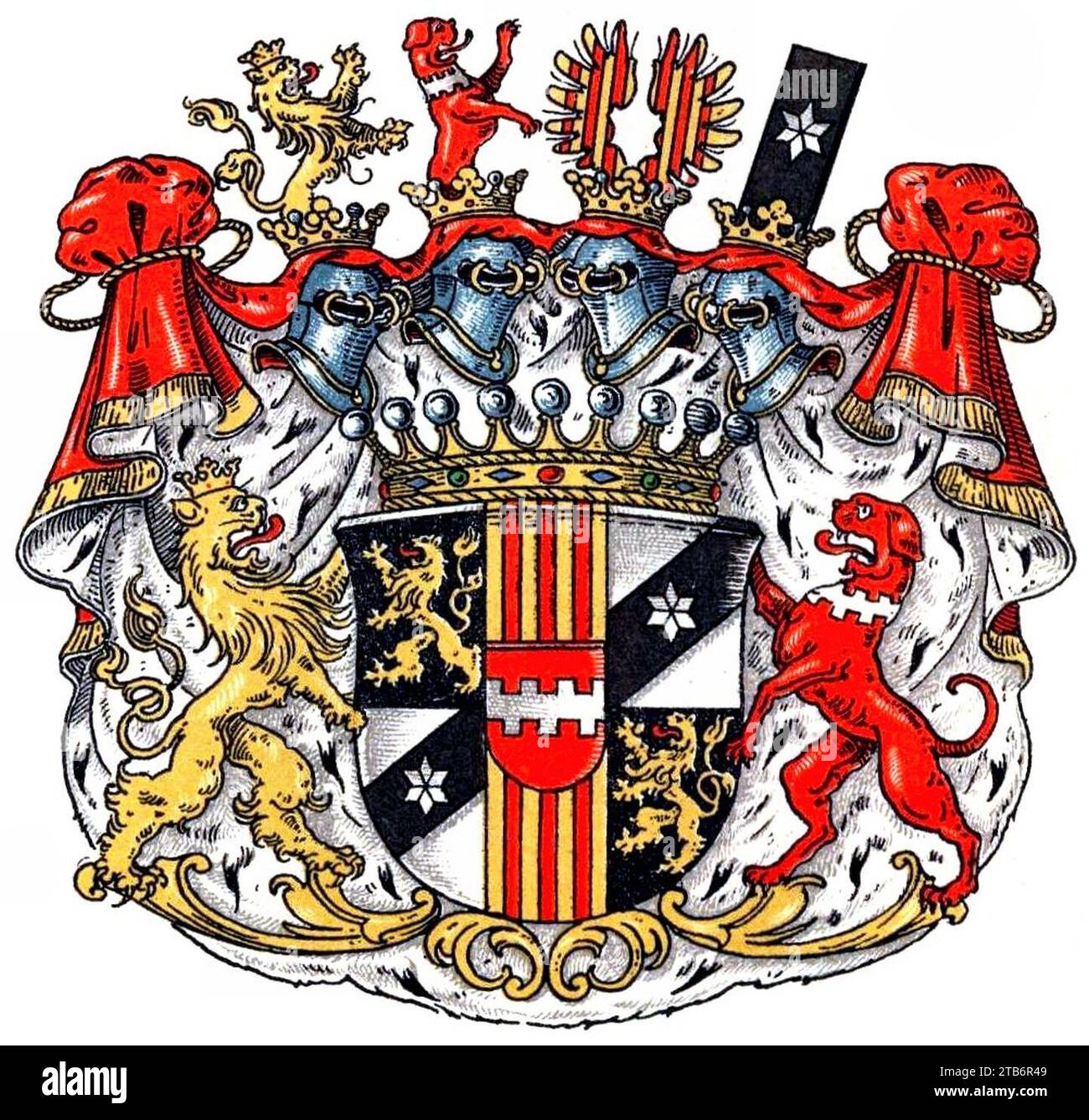 Wappen Nesselrode-Ehreshoven Spießen T239 Stock Photo - Alamy