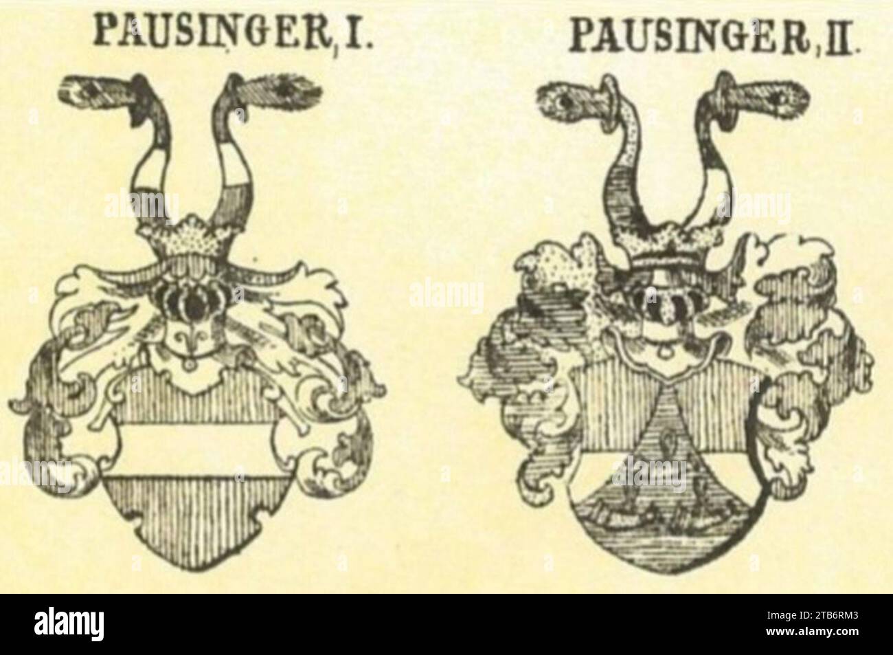 Wappen von Pausinger I, II Stock Photo - Alamy