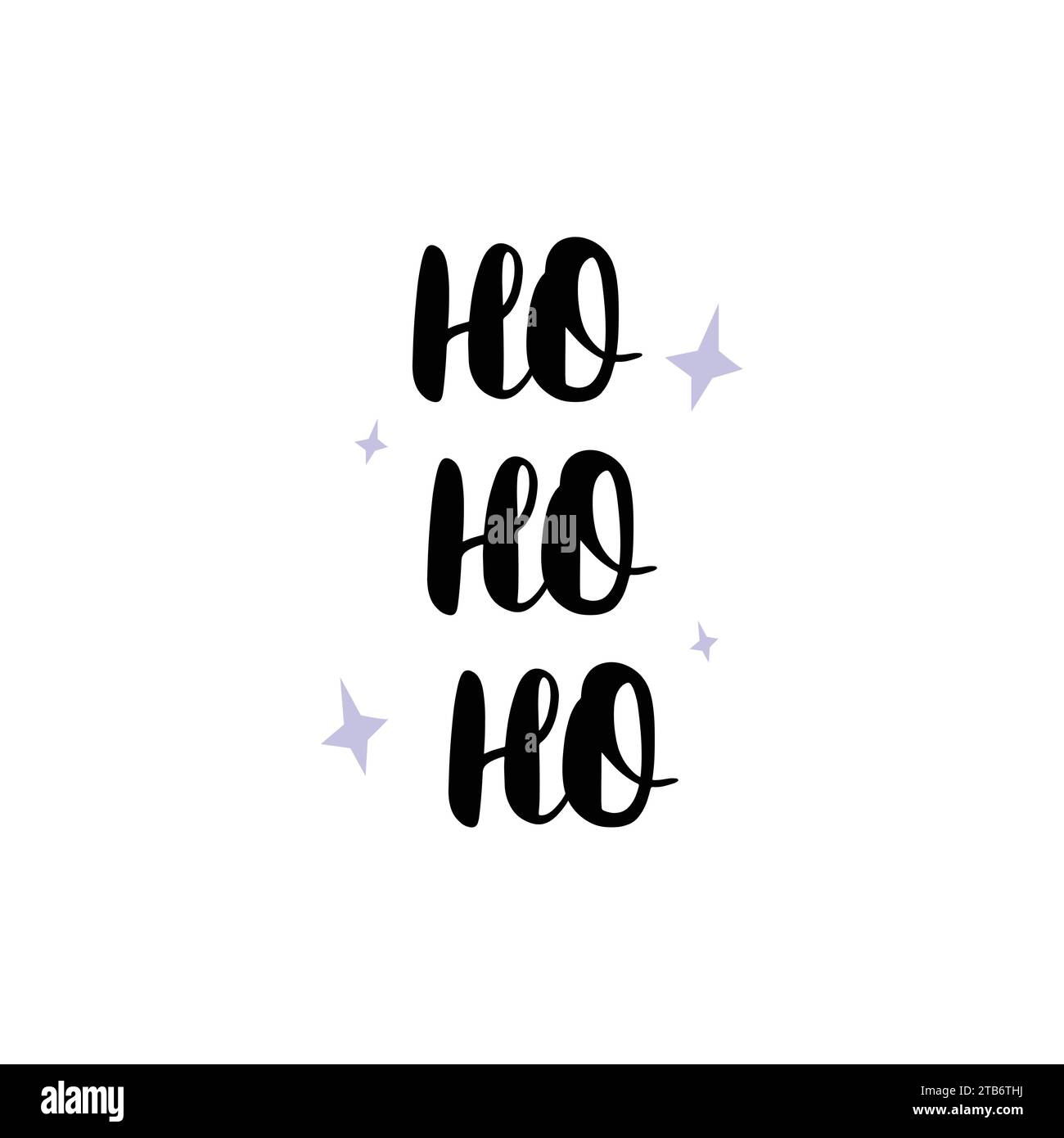 Funny Christmas and New Year saying ho ho ho from Santa. Black Scandinavian poster for print ...