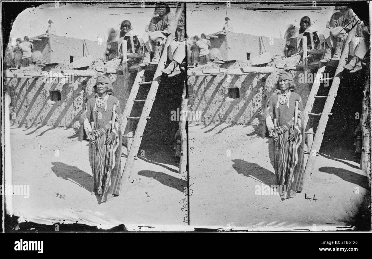 War Chief of the Zuni Indians New Mexico 1873 Stock Photo - Alamy