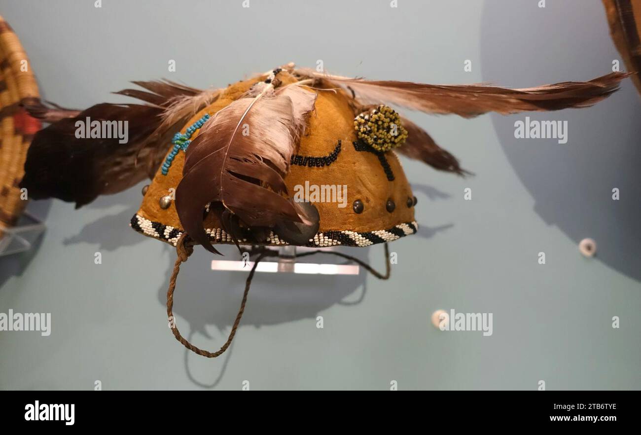 War cap, Chiricahua Apache, 1880s - Native American Stock Photo - Alamy