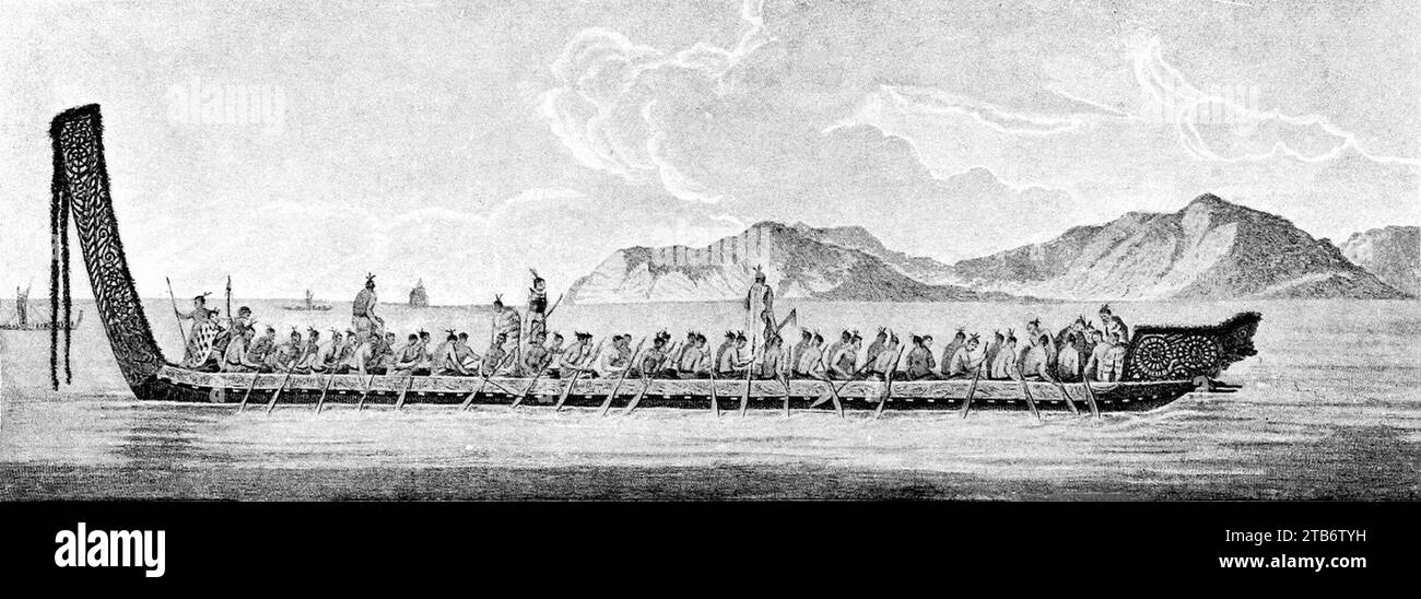War canoe new zealand hi-res stock photography and images - Alamy