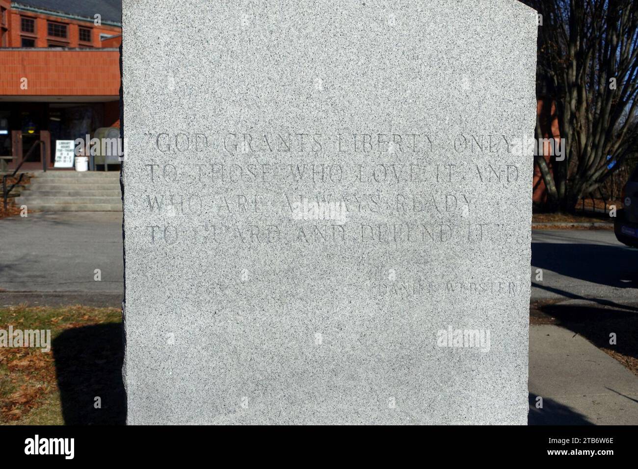 War Memorial reverse - Stow, Massachusetts Stock Photo - Alamy