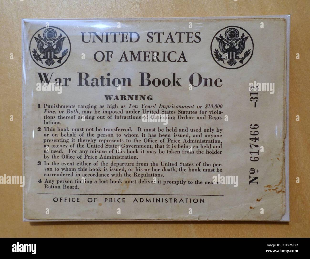 War Ration Book One Stock Photo - Alamy