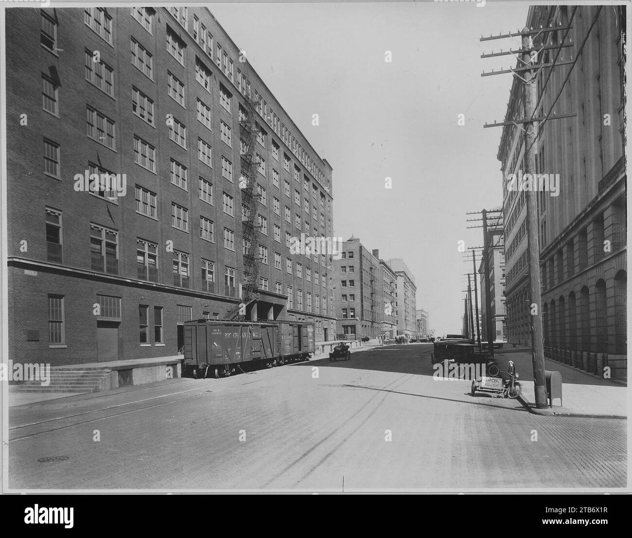 Warehouse district street scene. Omaha Stock Photo - Alamy