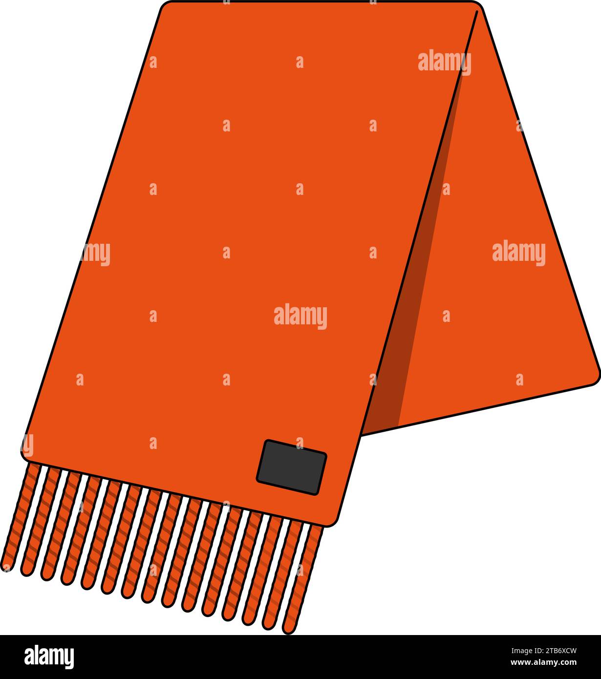 Scarf (muffler) vector template illustration Stock Vector Image & Art ...