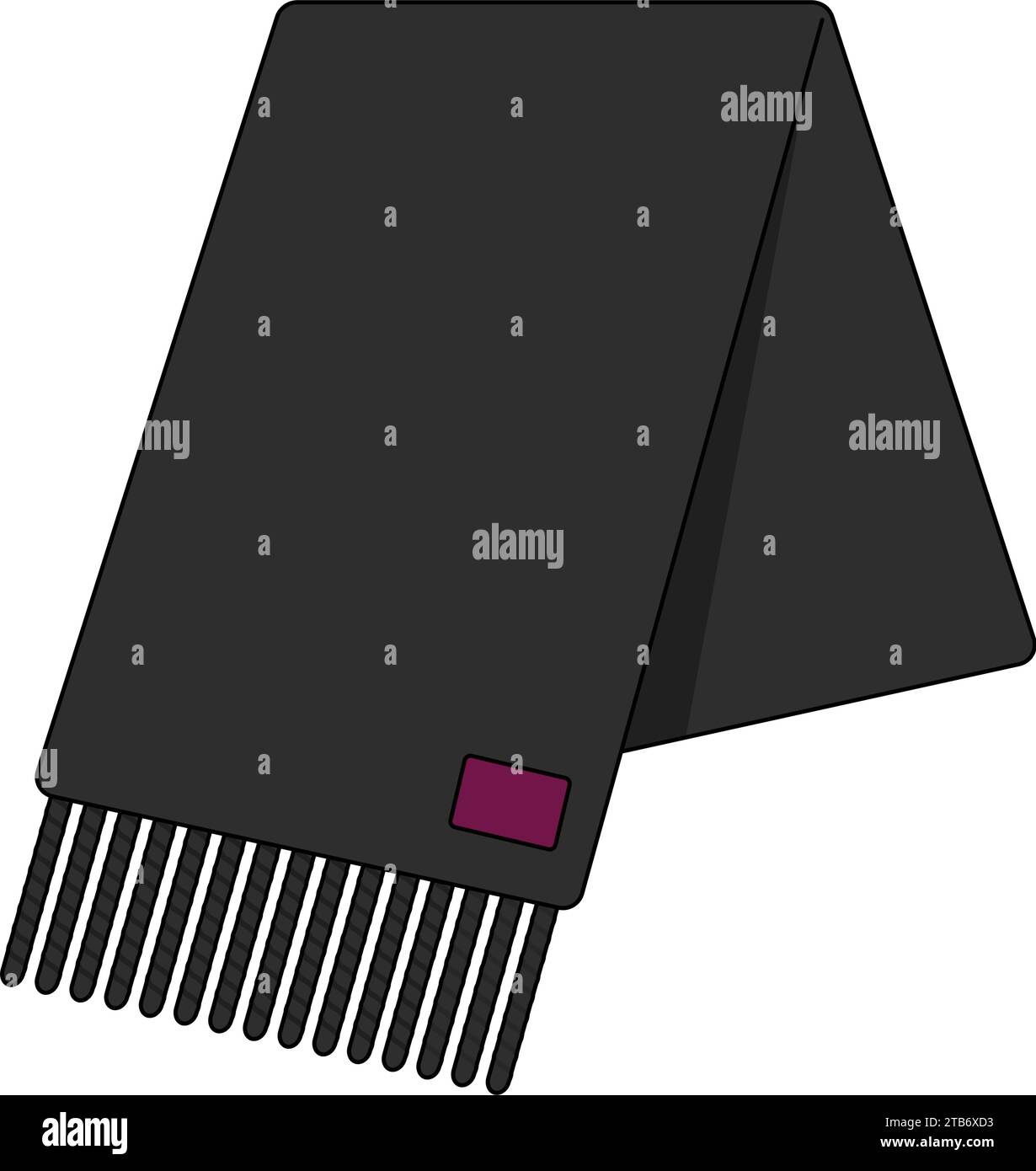 Scarf (muffler) vector template illustration Stock Vector Image & Art ...