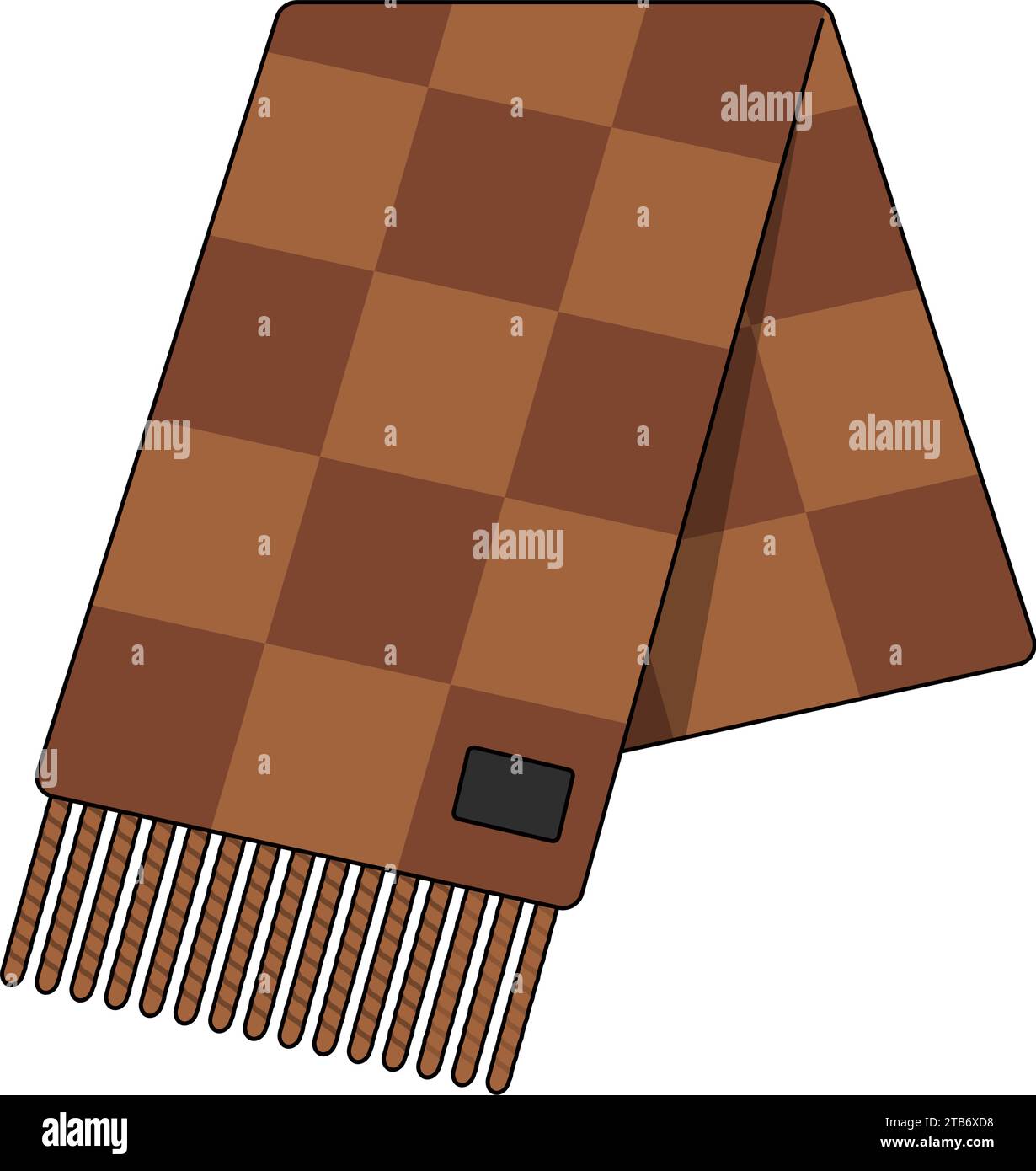 Scarf (muffler) vector template illustration Stock Vector Image & Art ...