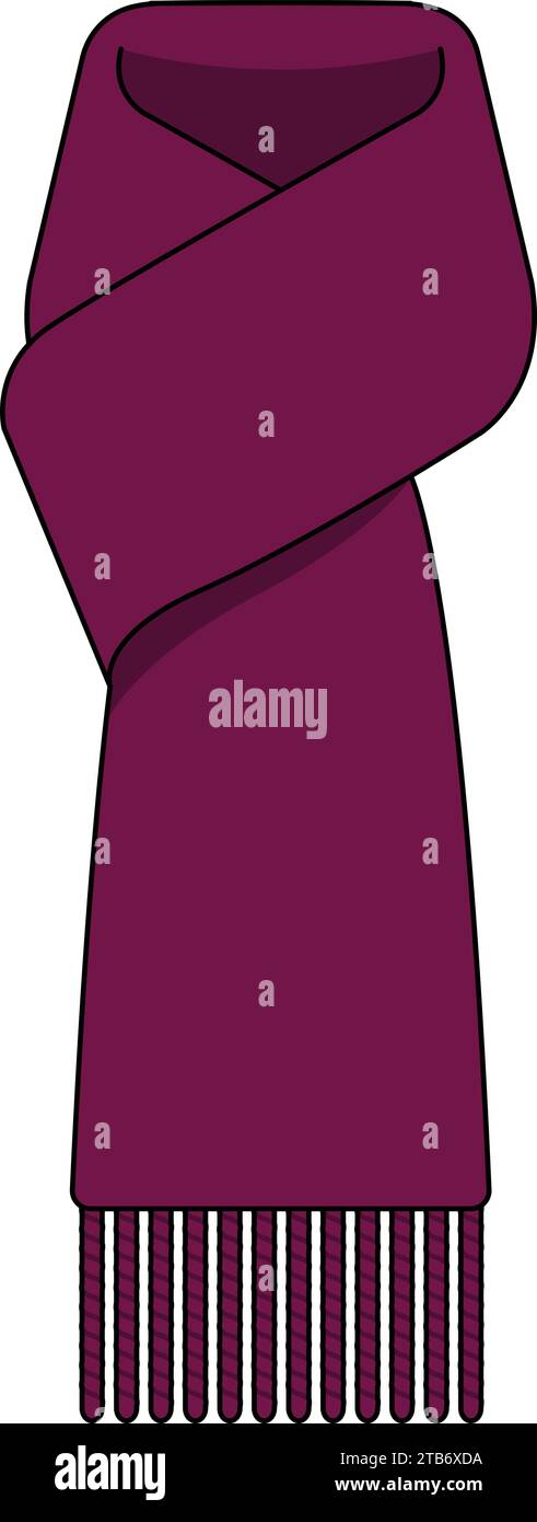 Scarf (muffler) vector template illustration Stock Vector Image & Art ...