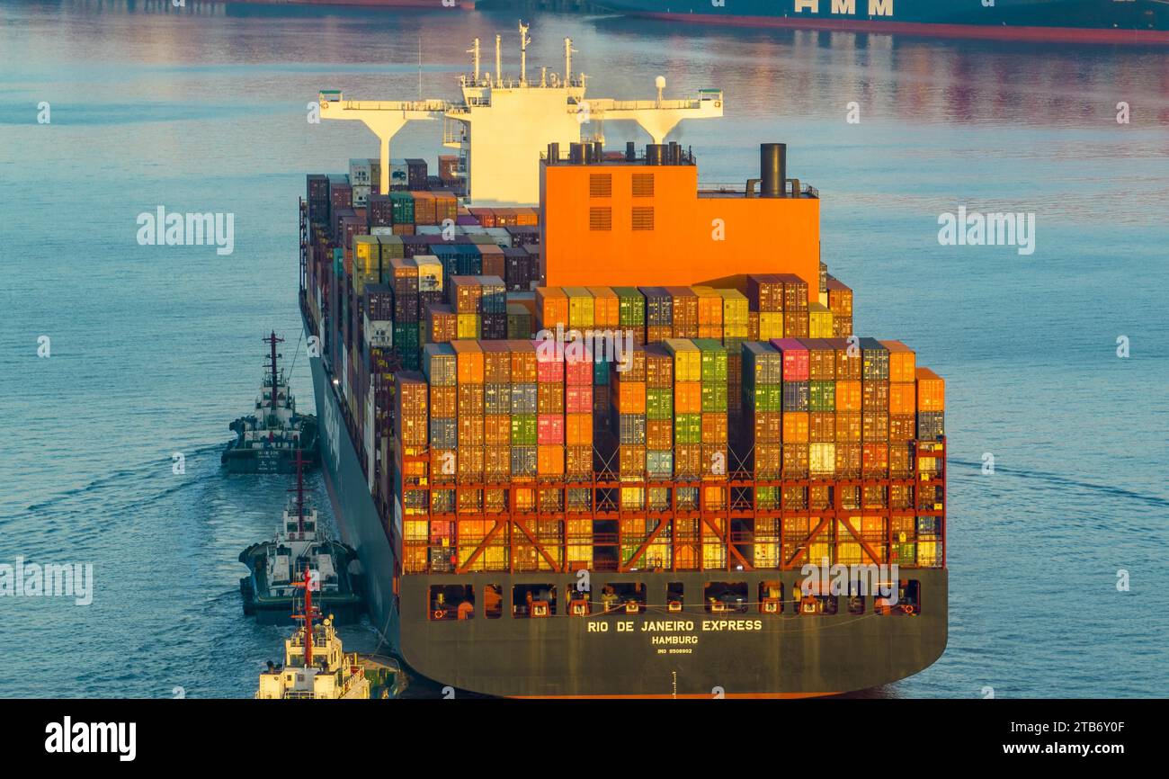 Aerial photo shows the Yangshan Port in Shanghai, China, 2 December ...