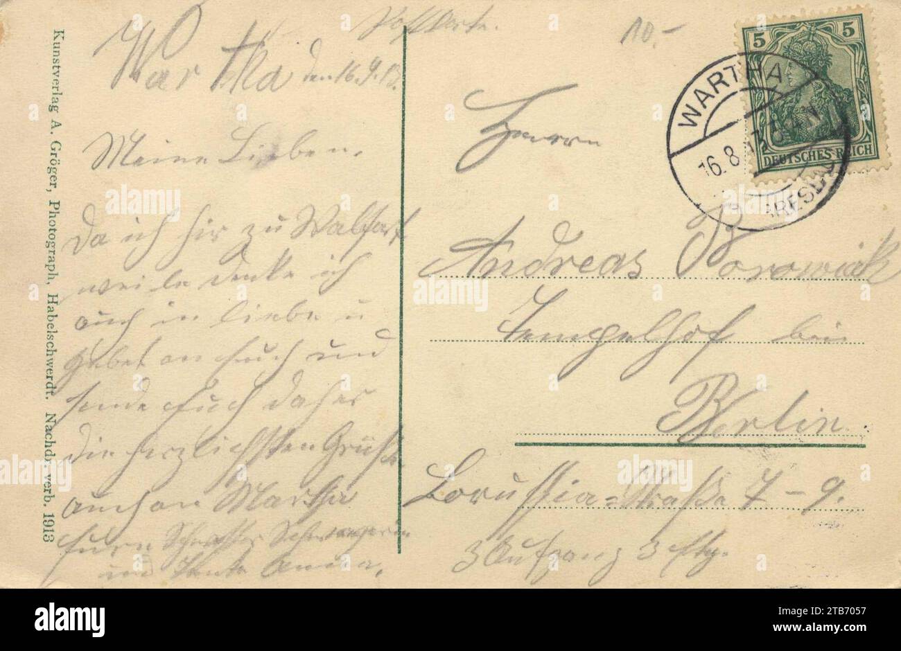 Wartha, Schlesien - Stadtansicht (back Stock Photo - Alamy