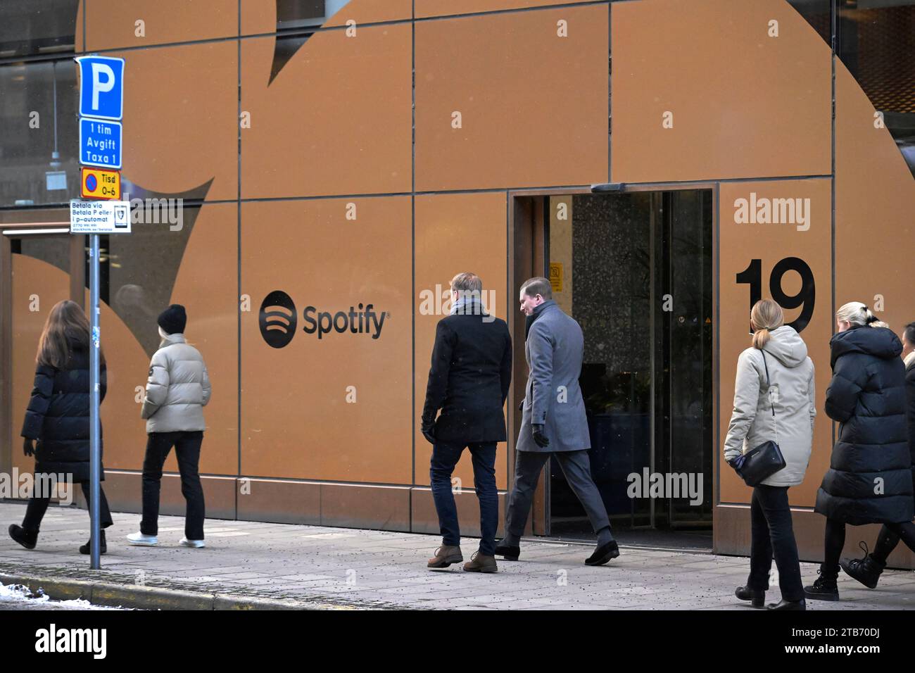 Stockholm, Sweden. 04th Dec, 2023. Spotify head office in central ...