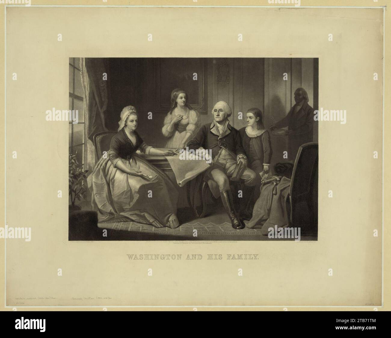 Washington and his family - original painting by C. Schussele, Phila ...