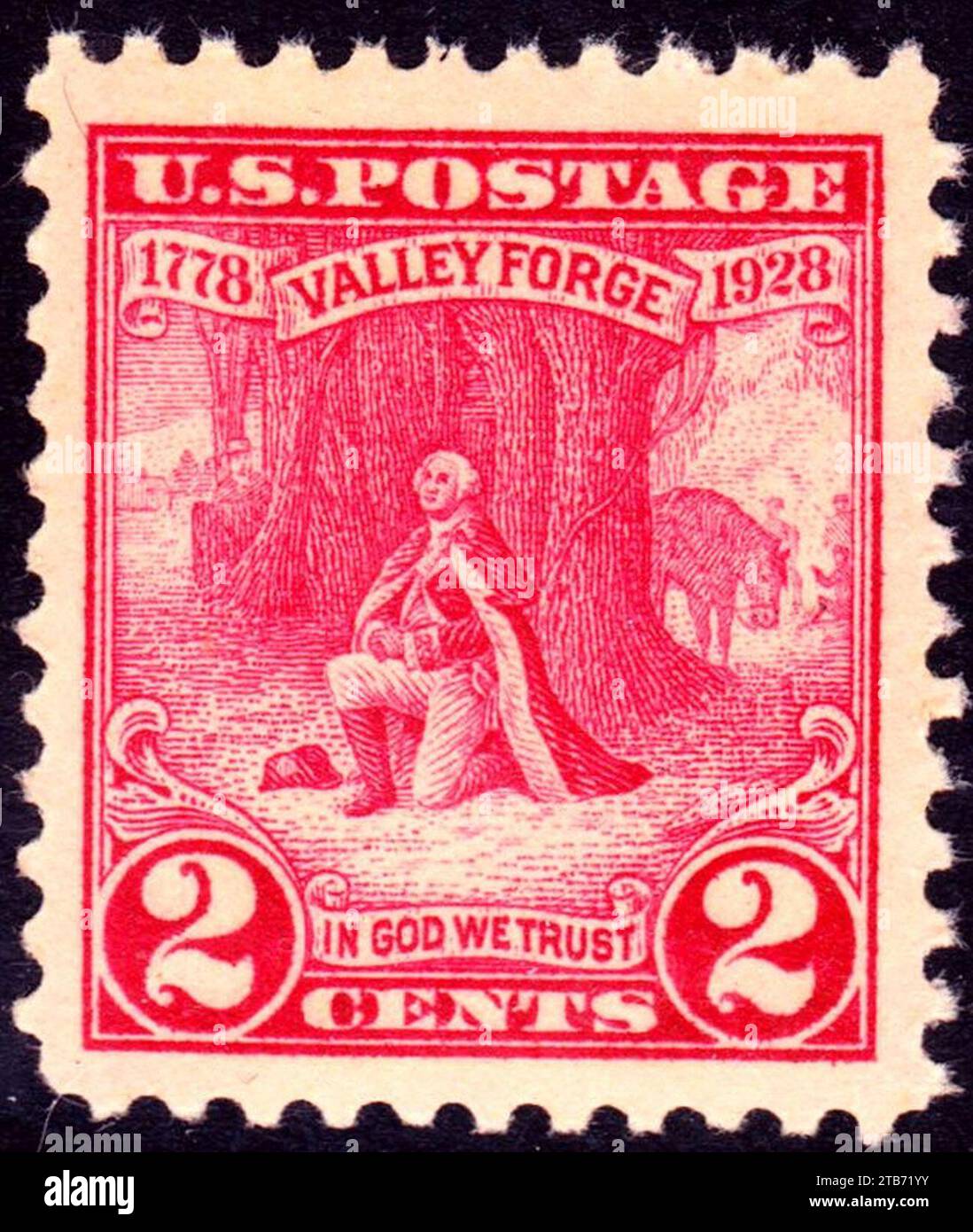 Washington at Prayer 1928 Issue-2c Stock Photo - Alamy