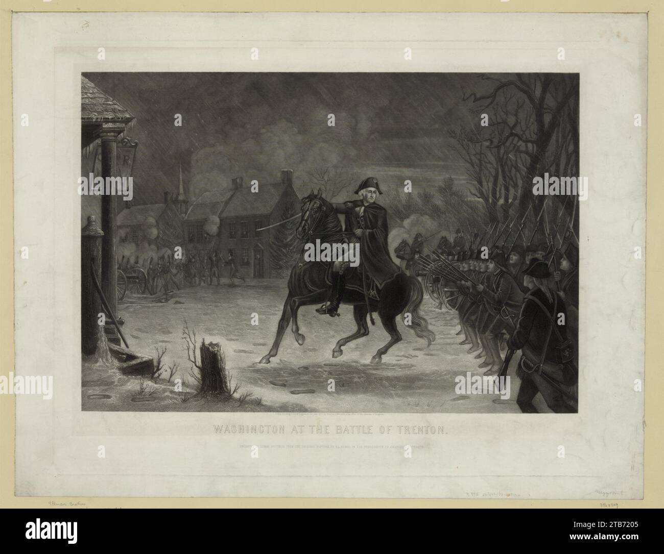 Washington at the Battle of Trenton - Engraved by Illman Brothers from ...
