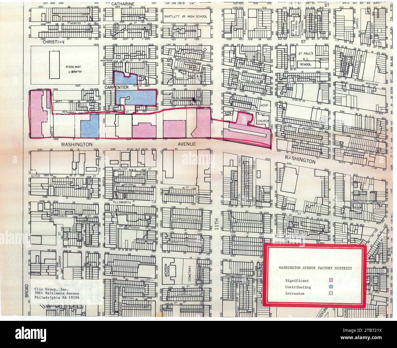Washington Avenue Factory District Map Philadelphia PA Stock Photo - Alamy