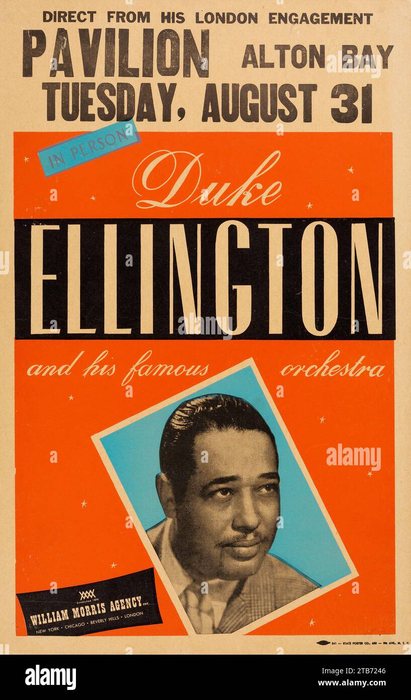 Duke Ellington and his famous orchestra - Pavilion Concert Poster ...