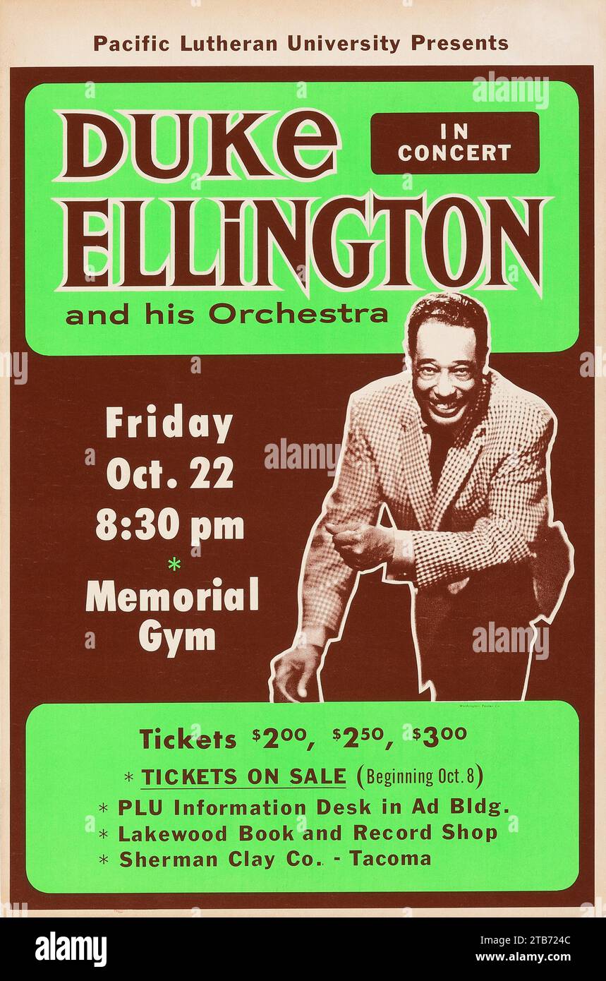 Duke Ellington and his orchestra - 1971, Memorial Gym, Pacific Lutheran ...