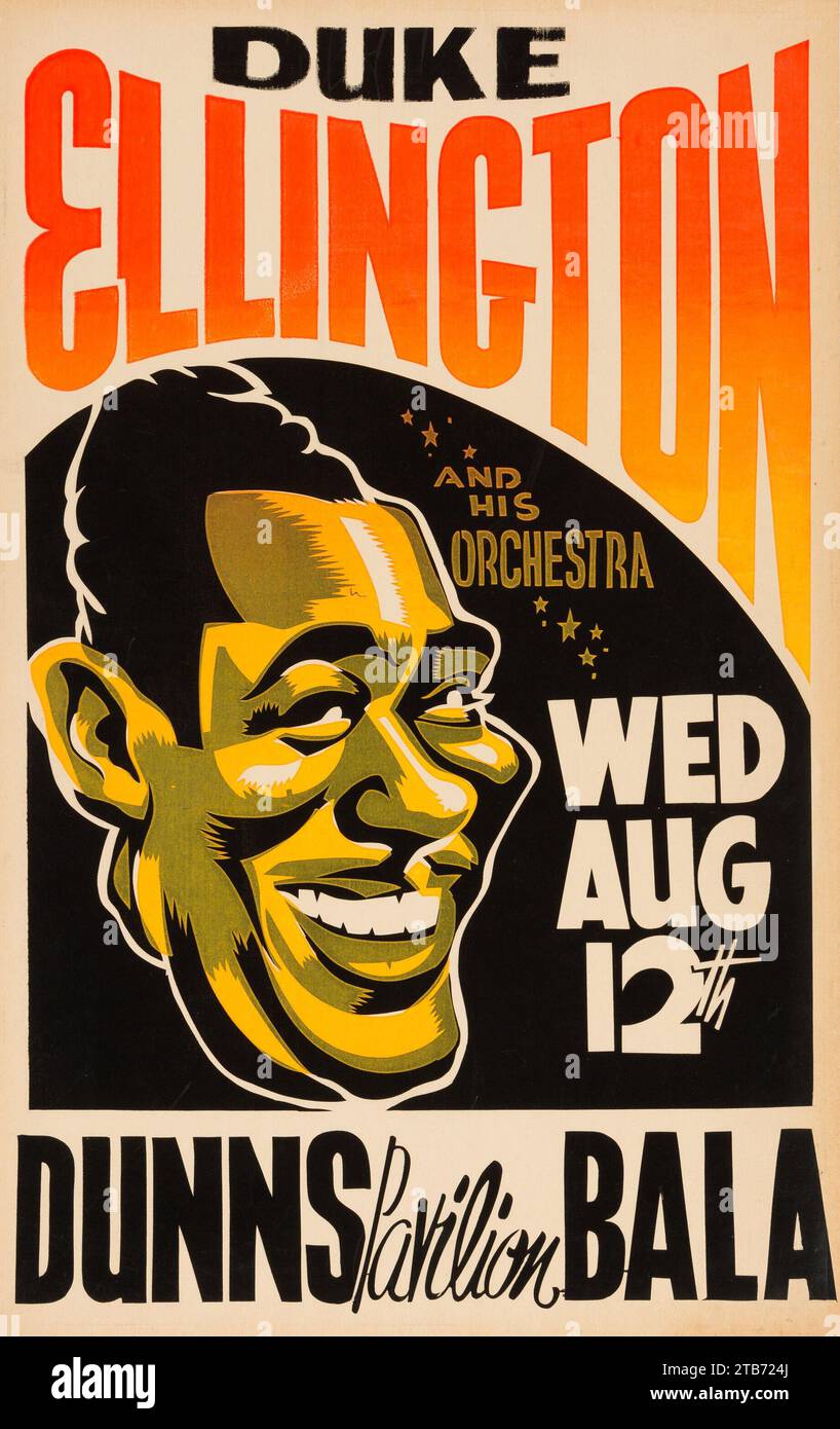 Duke Ellington and his orchestra - Dunns Pavilion Bala - Concert Poster ...