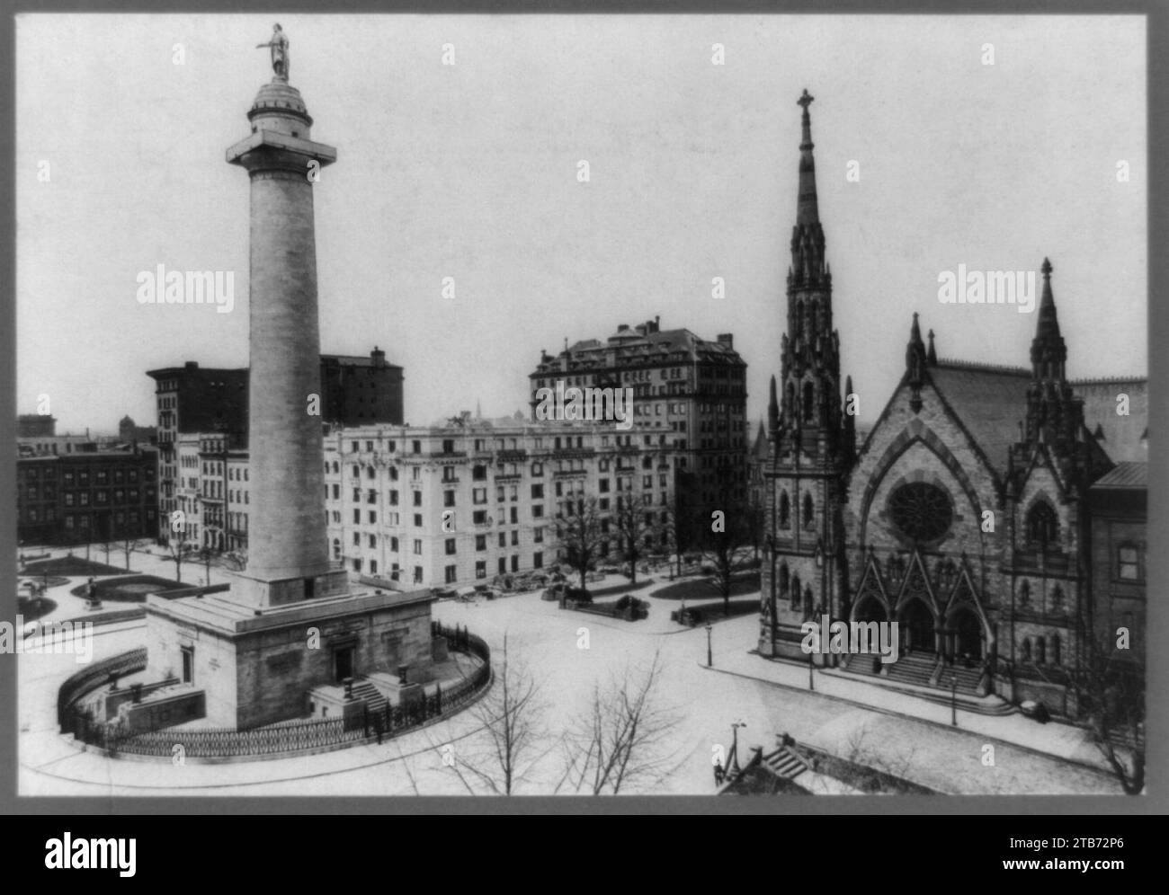 Washington Monument, Mt. Vernon Place, Baltimore, Maryland Stock Photo ...