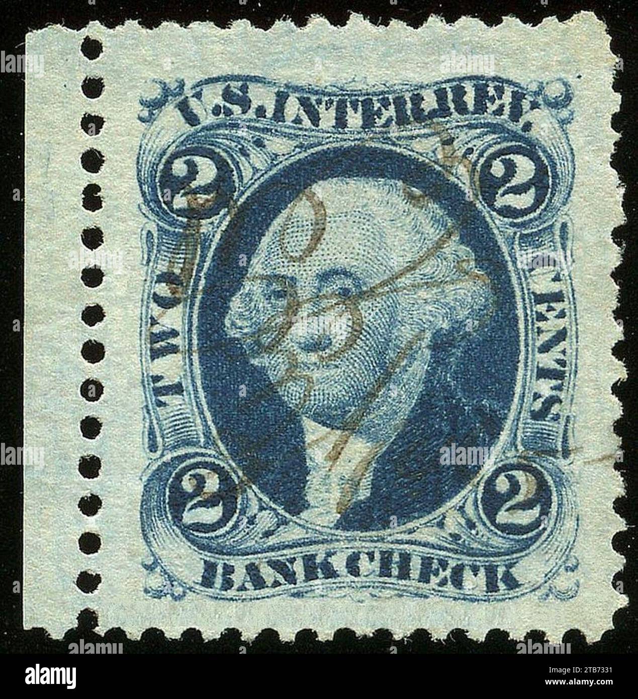 Washington revenue 2c 1862 issue R5c Stock Photo - Alamy