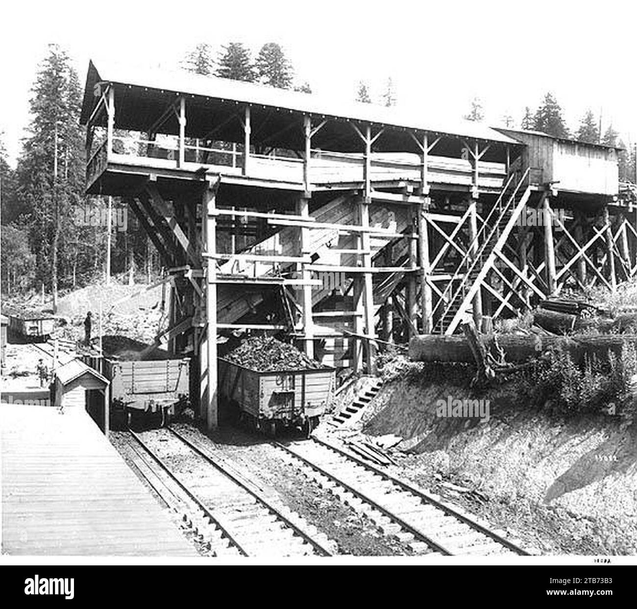 Washington Union Coal Company at Tono, with coal tipple and railroad ...