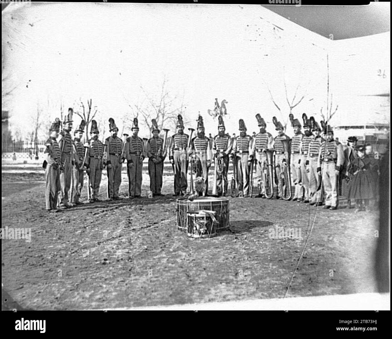 Washington, D.C. Band of 9th Veteran Reserve Corps, in shakoes and ...