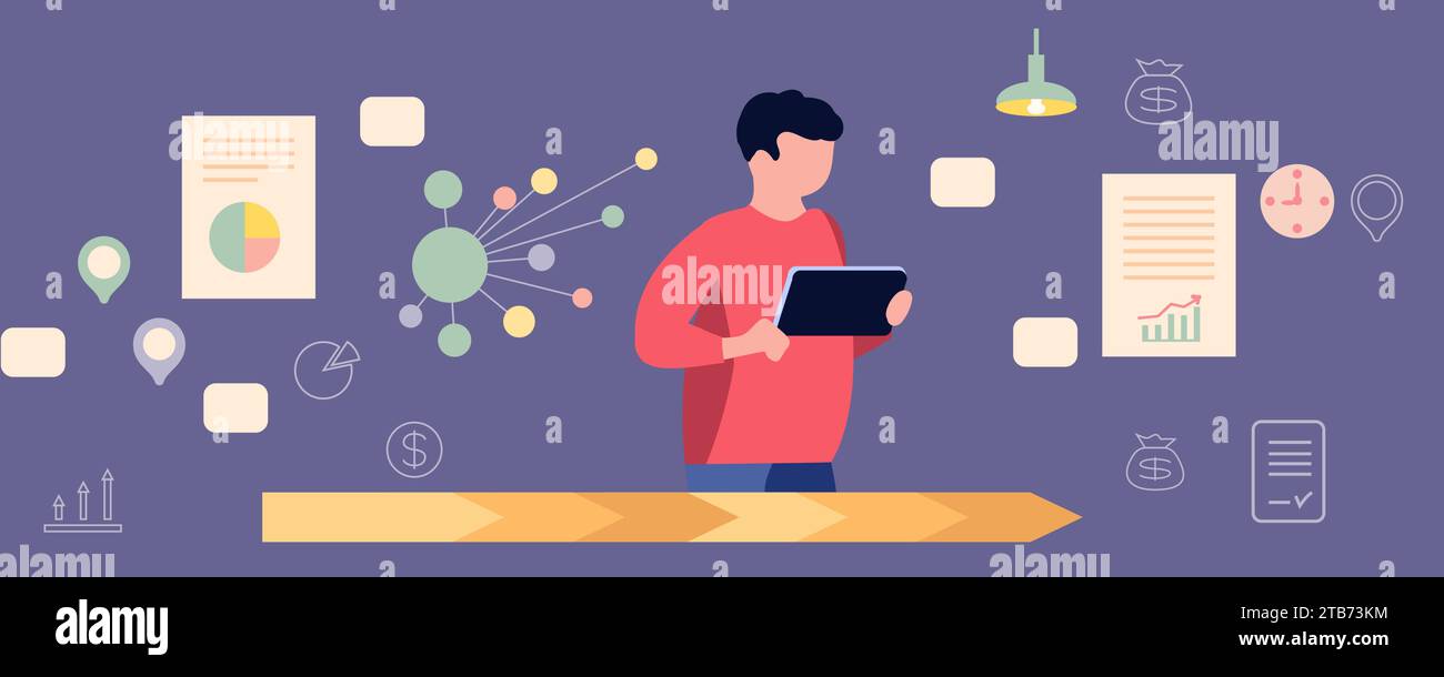 Business performance analysis, benchmark metrics audit concept ...