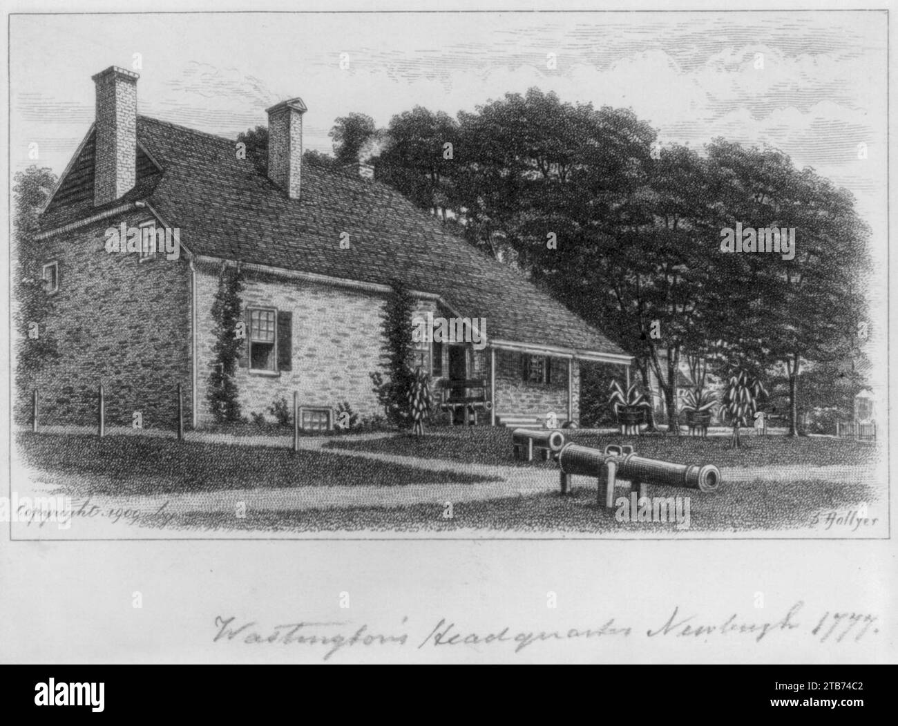 Washington's headquarters, Newburgh (N.Y.) 1777 Stock Photo - Alamy