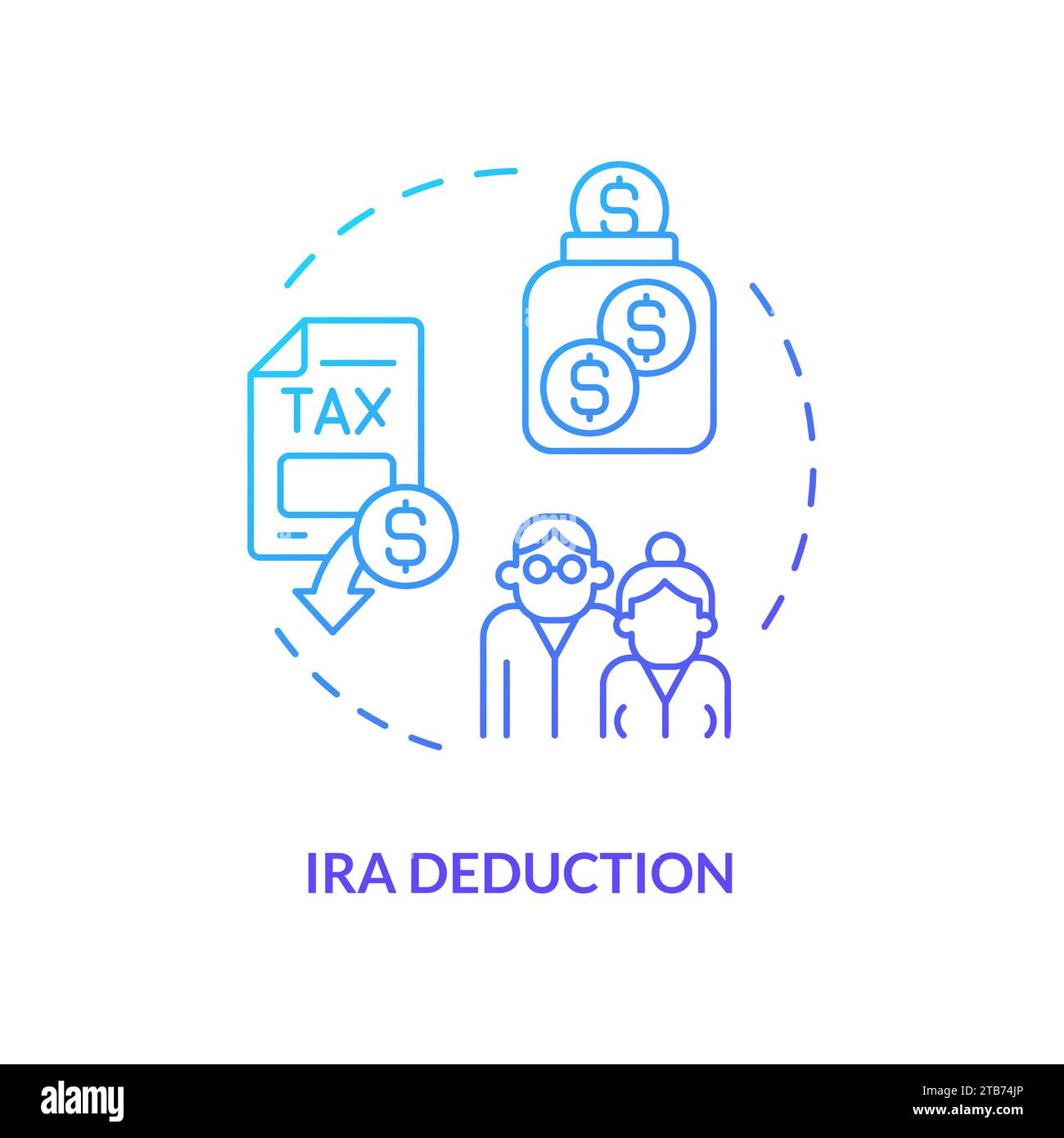 irs deduction blue gradient concept icon Stock Vector Image & Art - Alamy