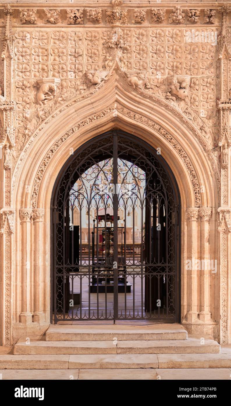 Gateway from the nave to the chancel via the ornate rood screen in the ...