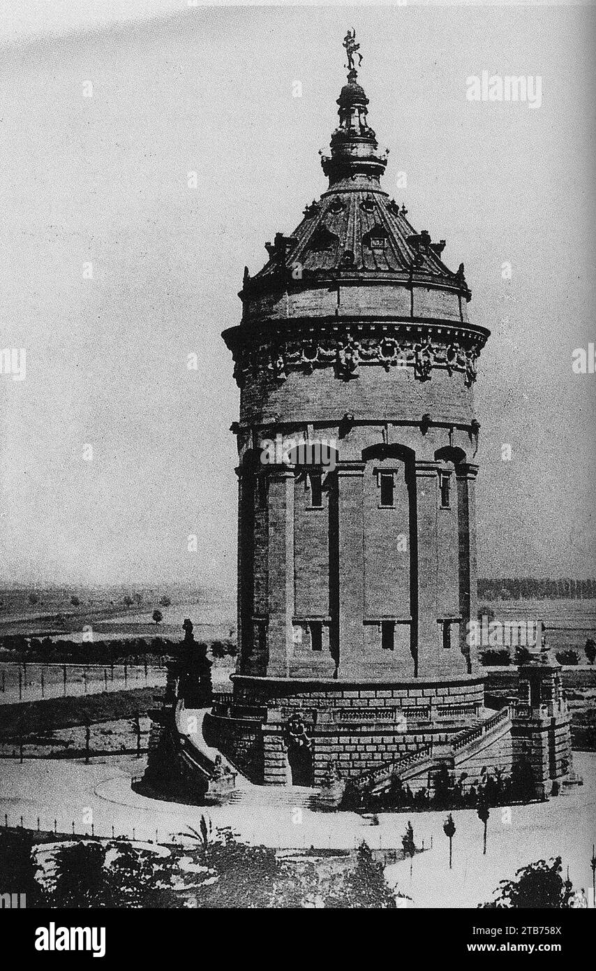 Wasserturm Mannheim 1889 Stock Photo - Alamy
