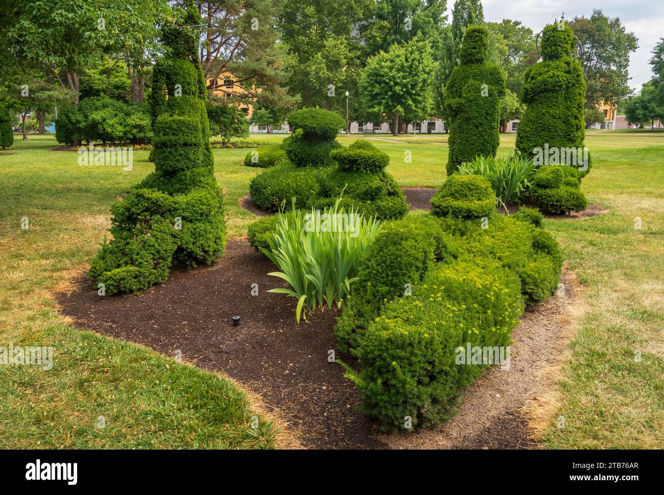 The Topiary Garden (Deaf School Park) in Columbus Ohio Stock Photo - Alamy