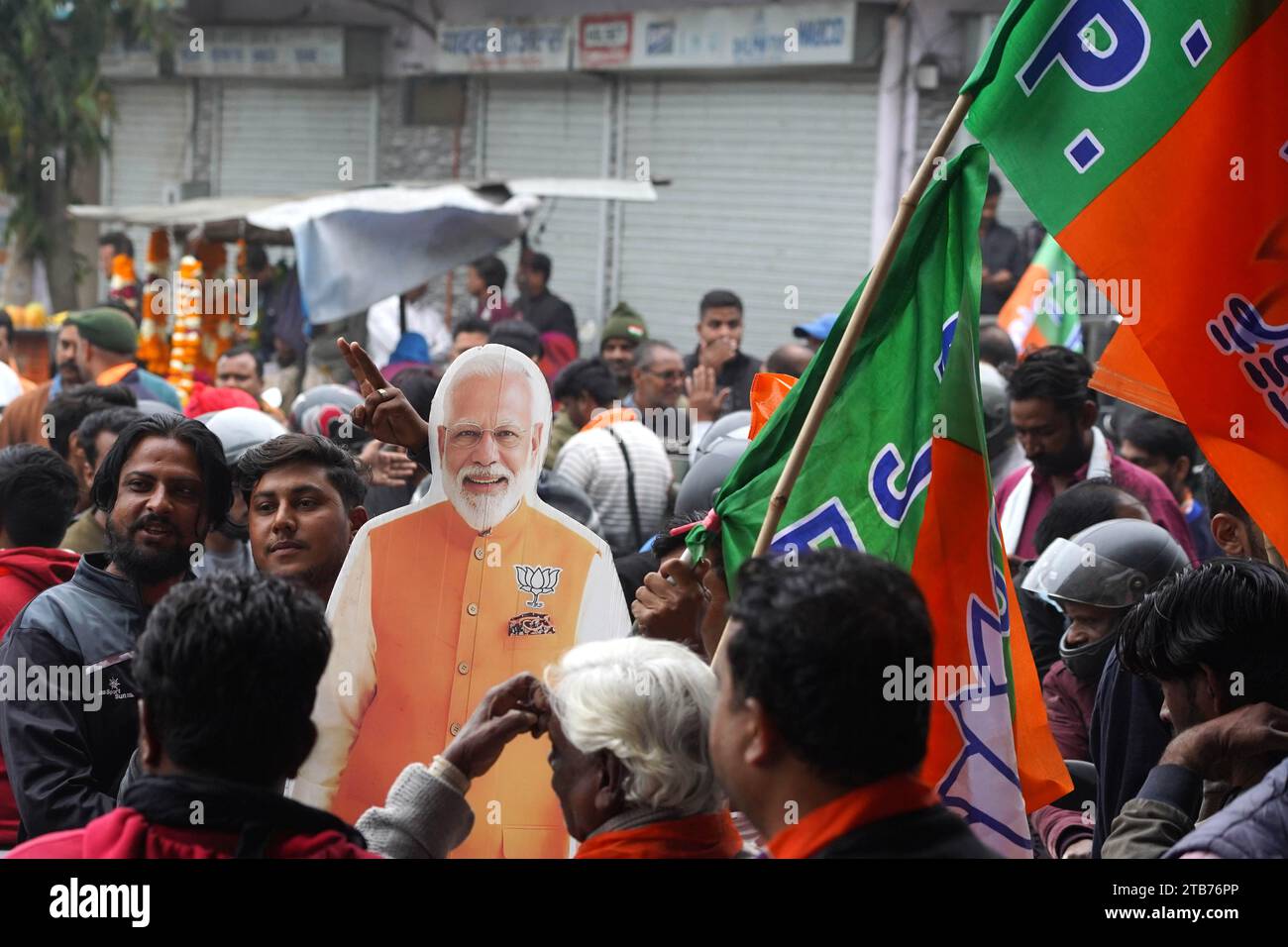 BJP workers are celebrating the party's win in the Rajasthan Assembly ...