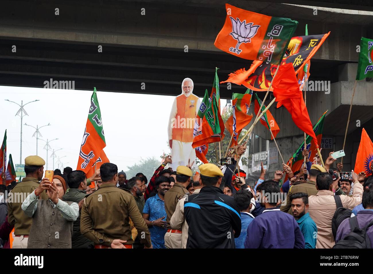 BJP workers are celebrating the party's win in the Rajasthan Assembly ...