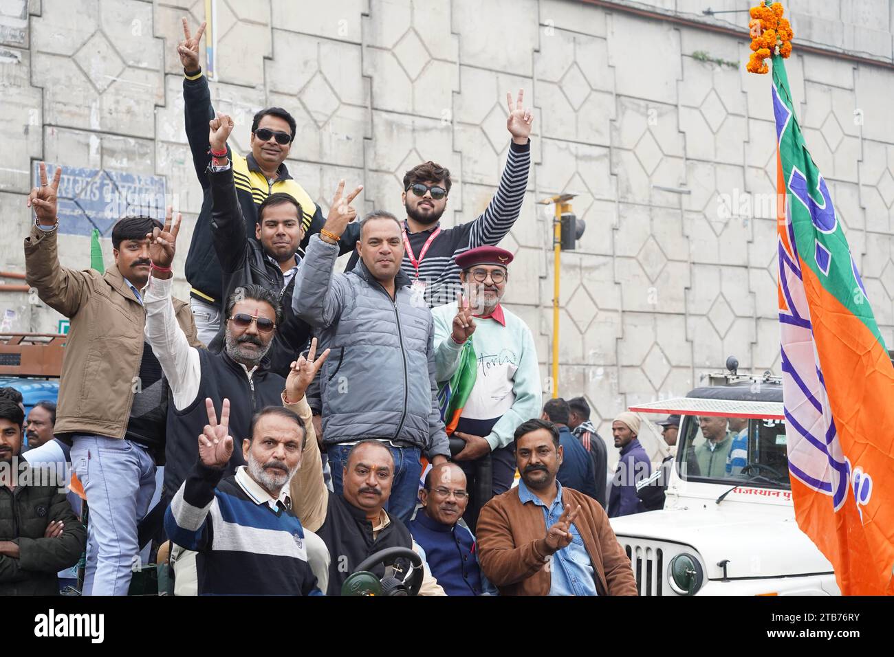 BJP workers are celebrating the party's win in the Rajasthan Assembly ...