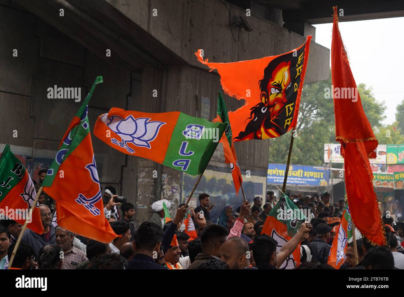 BJP workers are celebrating the party's win in the Rajasthan Assembly ...