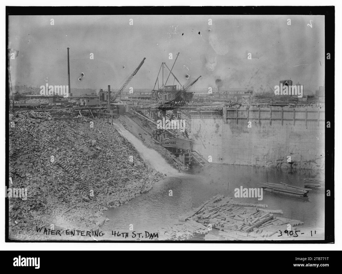 Water entering 46th St. Dam Stock Photo - Alamy
