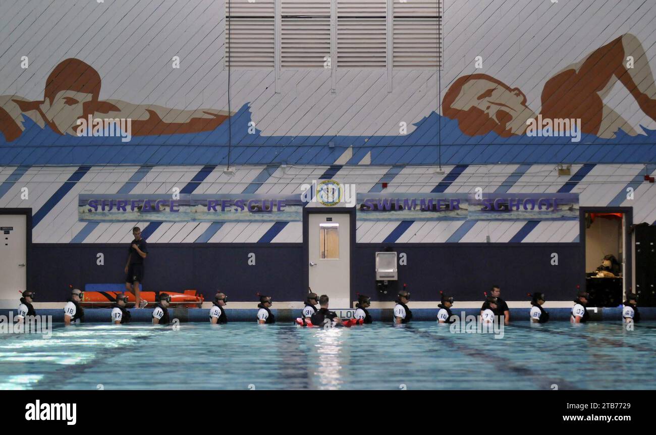 Water entry exercise 120905 Stock Photo - Alamy