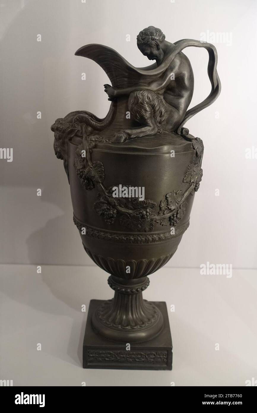 Water ewer with a satyr handle, designed by John Flaxman, made by ...