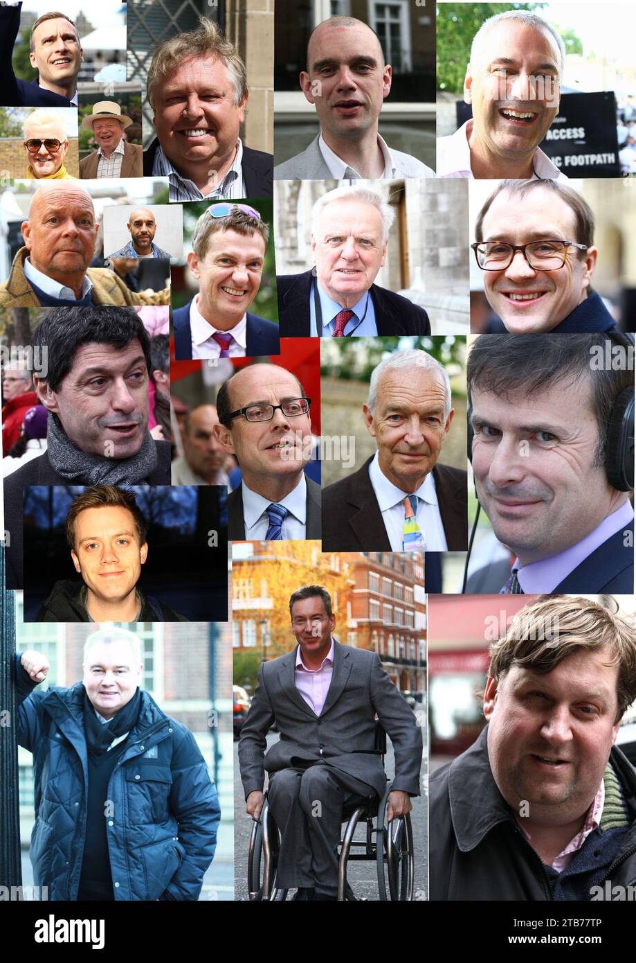 Journalists. British journalists. Paul Brand, Nick Ferrari, Sam Delaney ...