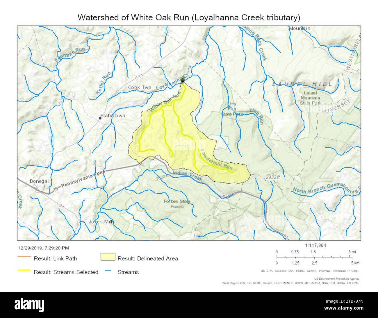 Watershed of White Oak Run (Loyalhanna Creek tributary Stock Photo - Alamy