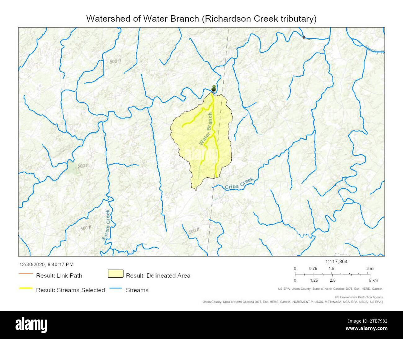 Watershed of Water Branch (Richardson Creek tributary Stock Photo - Alamy