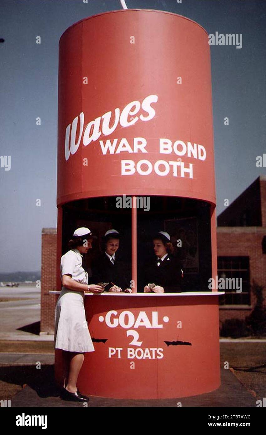 WAVES War Bond booth int he Mid-Western US in World War II Stock Photo - Alamy