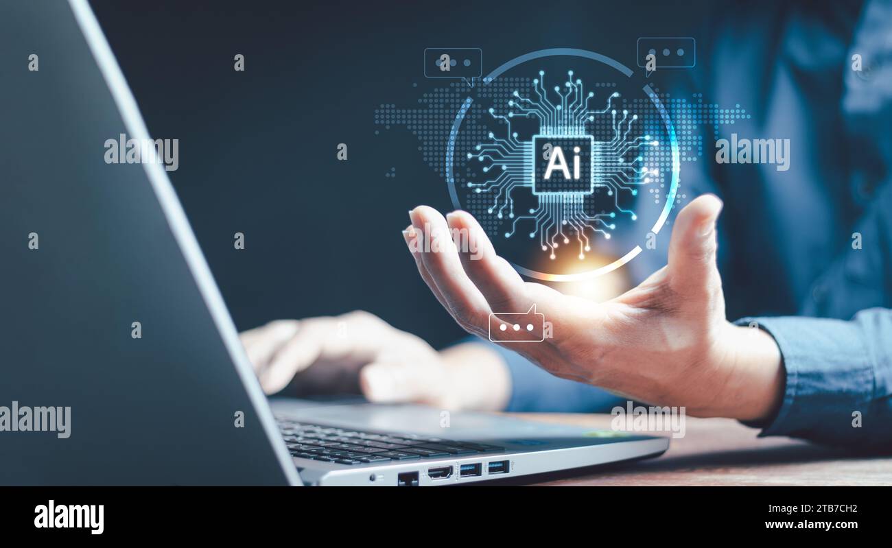 AI, Artificial Intelligence, technology smart robot AI, artificial intelligence by enter command ...