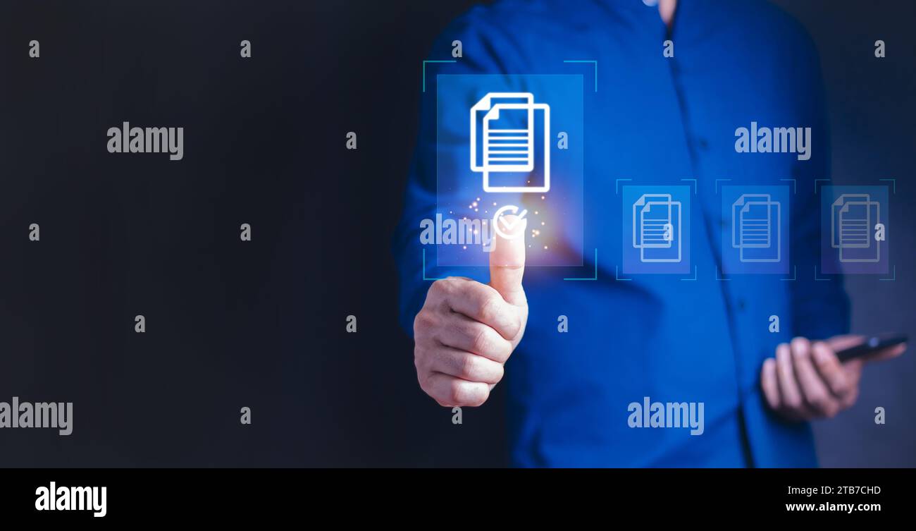 Online documentation database and document management system concept. Process automation to ...