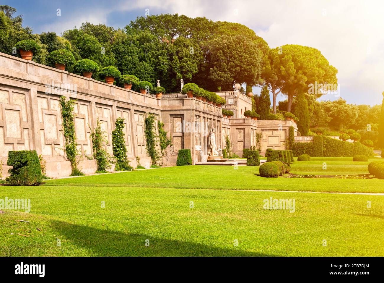 Park in Italy, landscape design of the papal garden Stock Photo - Alamy