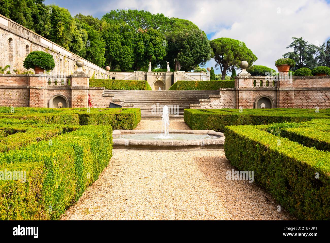 Park in Italy, landscape design of the papal garden Stock Photo - Alamy